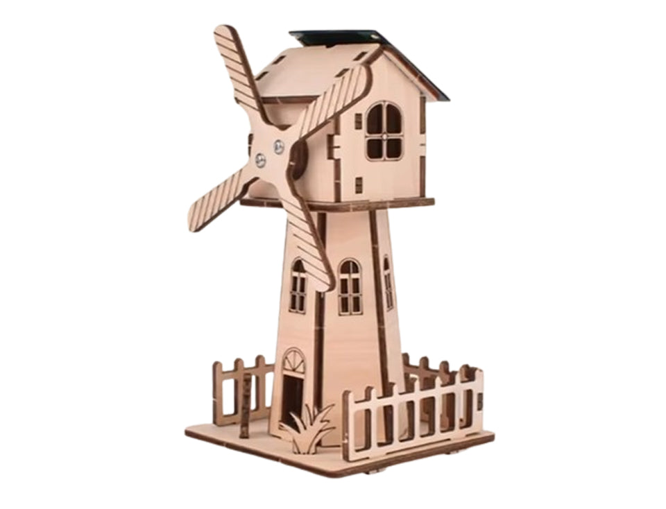 Mini Wooden Solar Power Windmill - DIY Build - Easy - 1/7 Difficulty ...